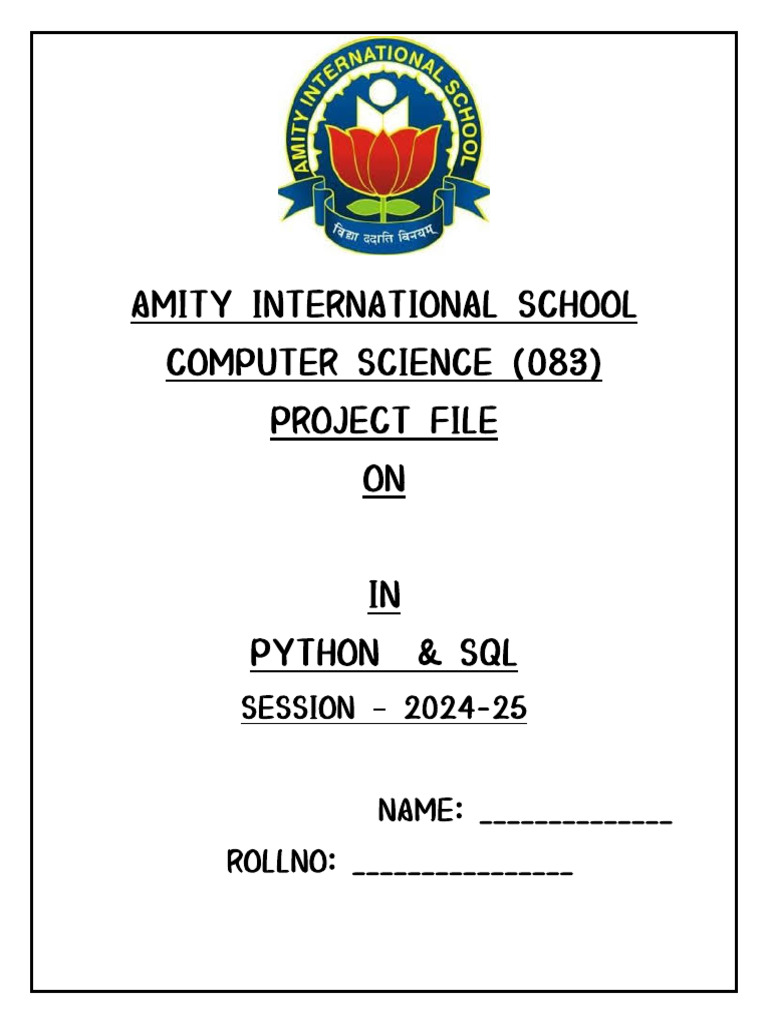 Python & SQL Project File 2024-25 | PDF | Class (Computer Programming) | Object Oriented Programming