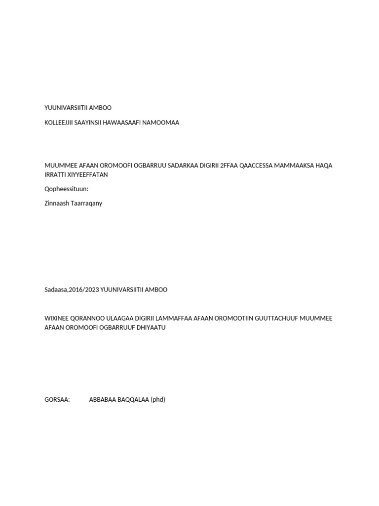 Yuunivarsiitii Amboo | PDF