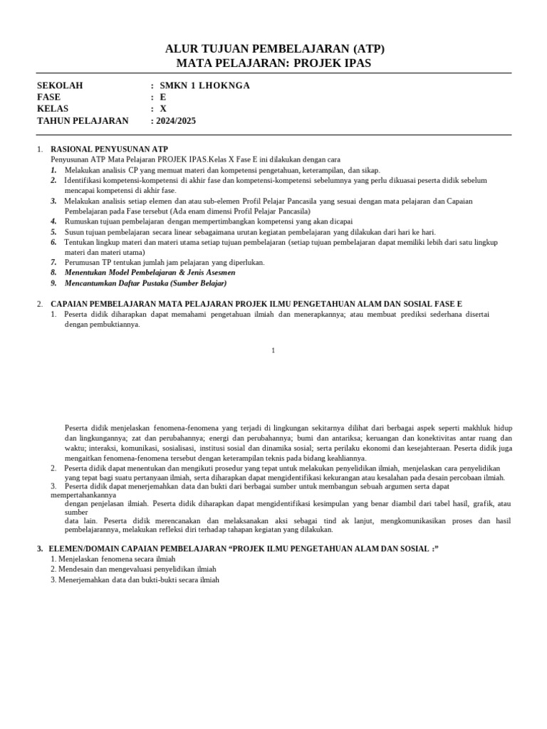 ATP-Projek-IPAS | PDF