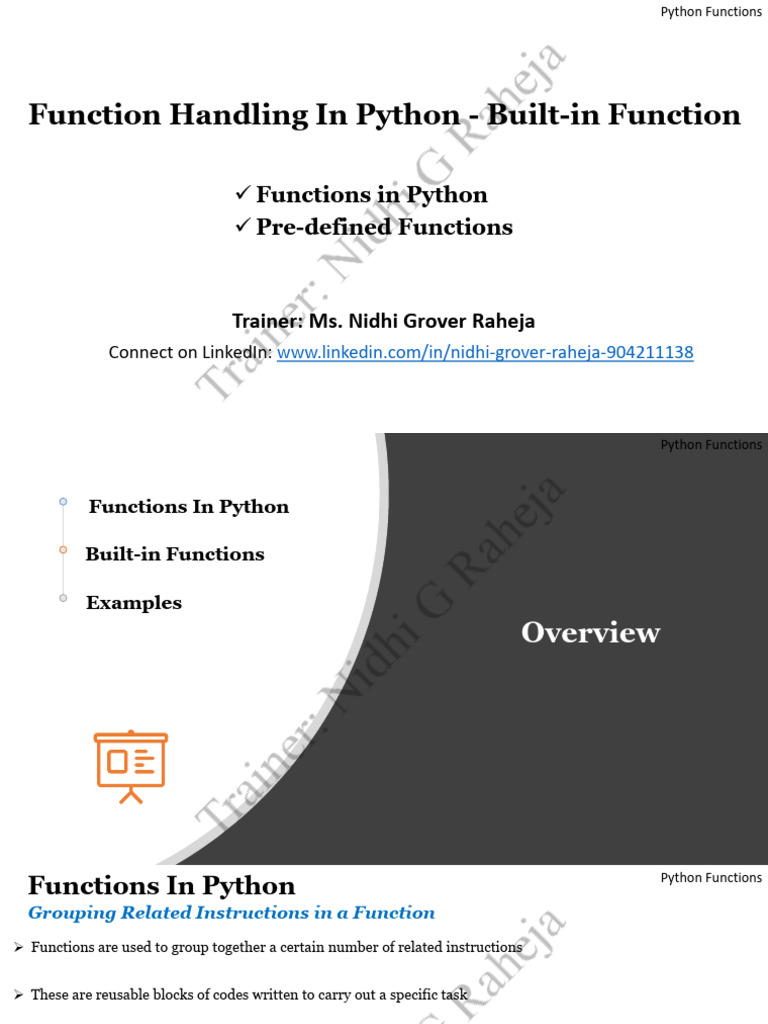 L-4 Functions in Python | PDF | Parameter (Computer Programming ... L-4 Functions in Python | PDF | Parameter (Computer Programming ...