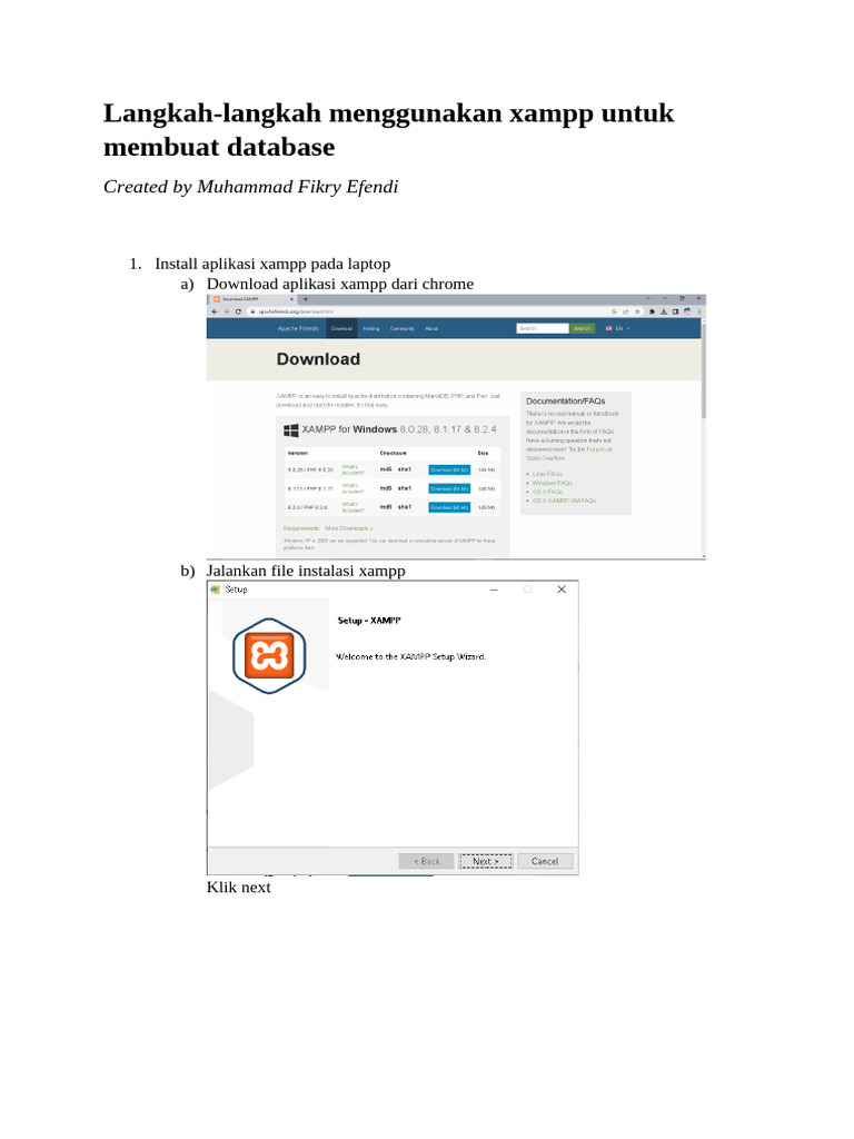 Langkah menggunakan xampp | PDF