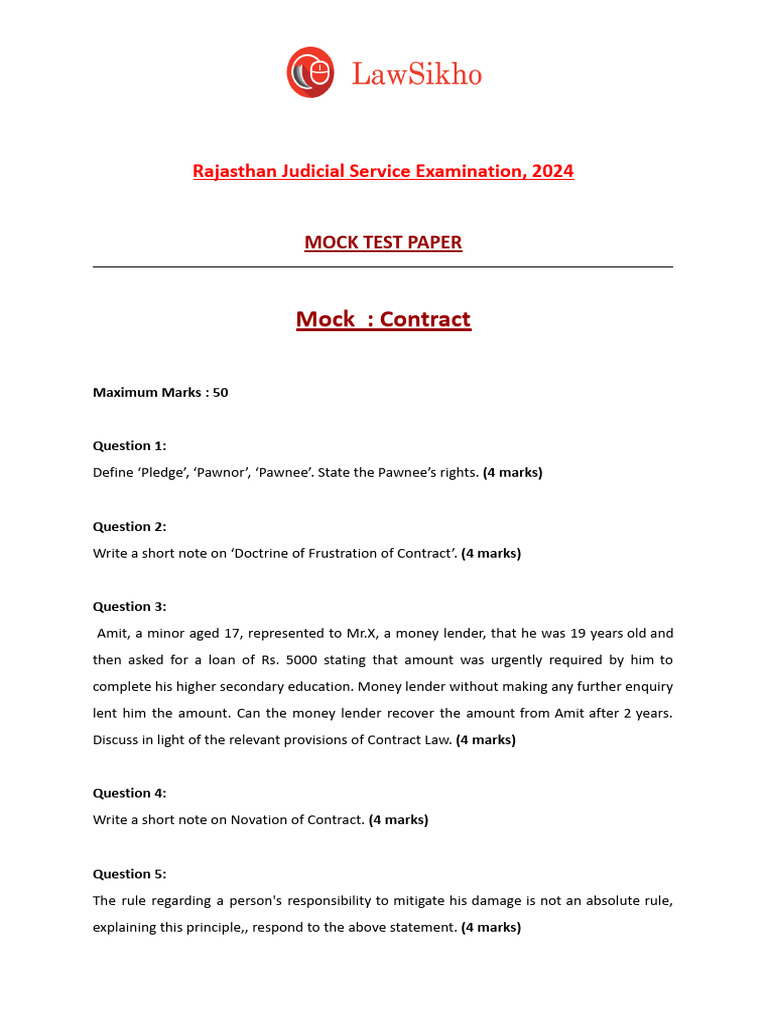 RJS Mock - Contract | PDF