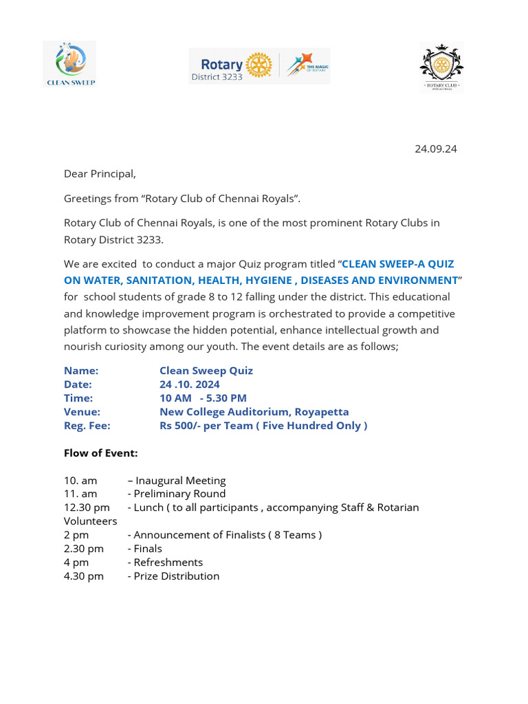 Invitation letter to SCHOOLS | PDF