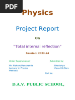 Physics Project On Total Internal Reflection | PDF | Refraction ...