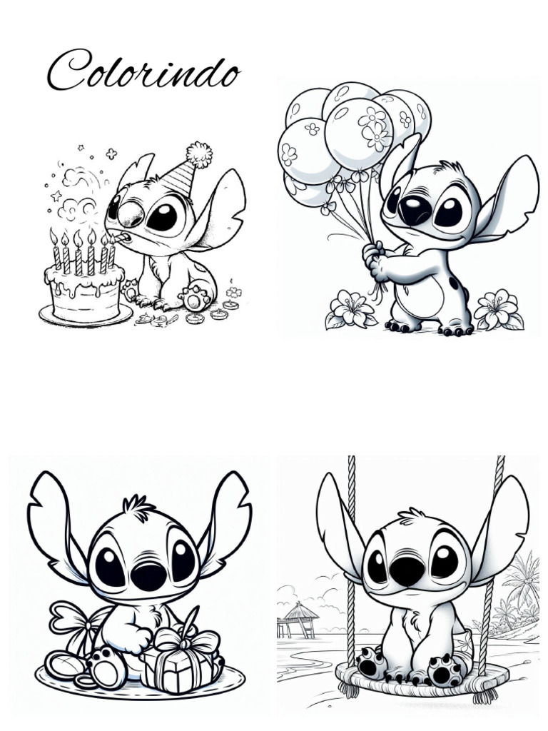 Colorindo - Stitch | PDF