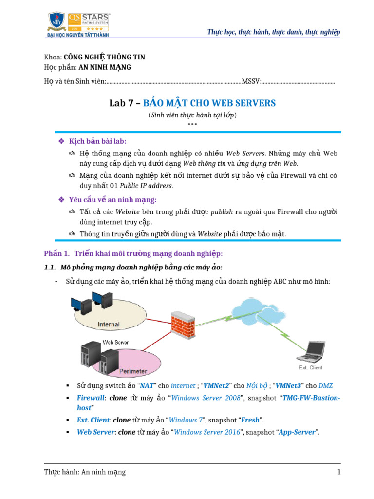 Lab 7-Bảo Mật Web Servers | PDF