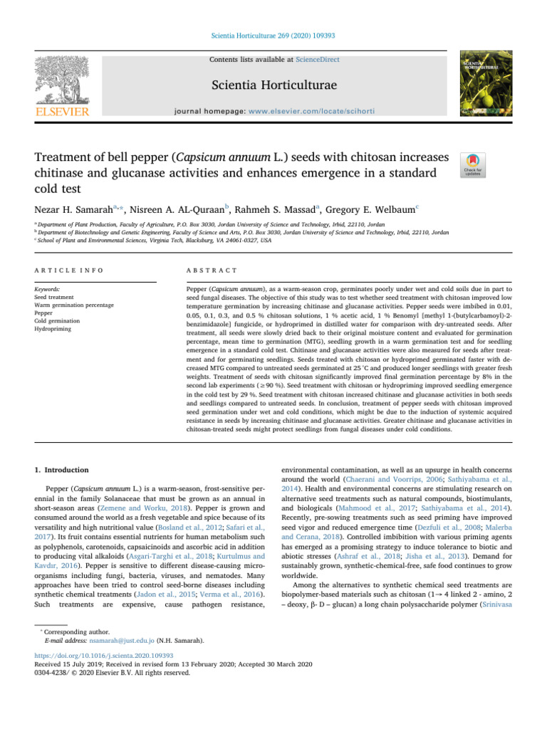 Treatment_of_bell_pepper_Capsicum_annuum | PDF | Seed | Germination