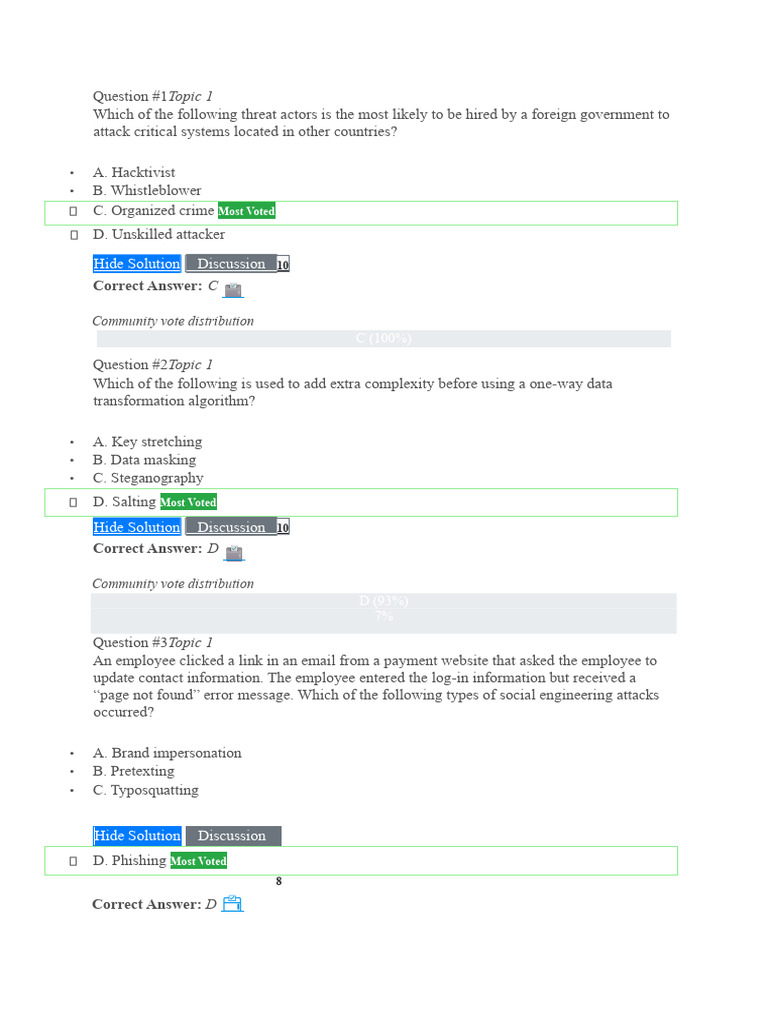 701 Final Exam | PDF | Security | Computer Security