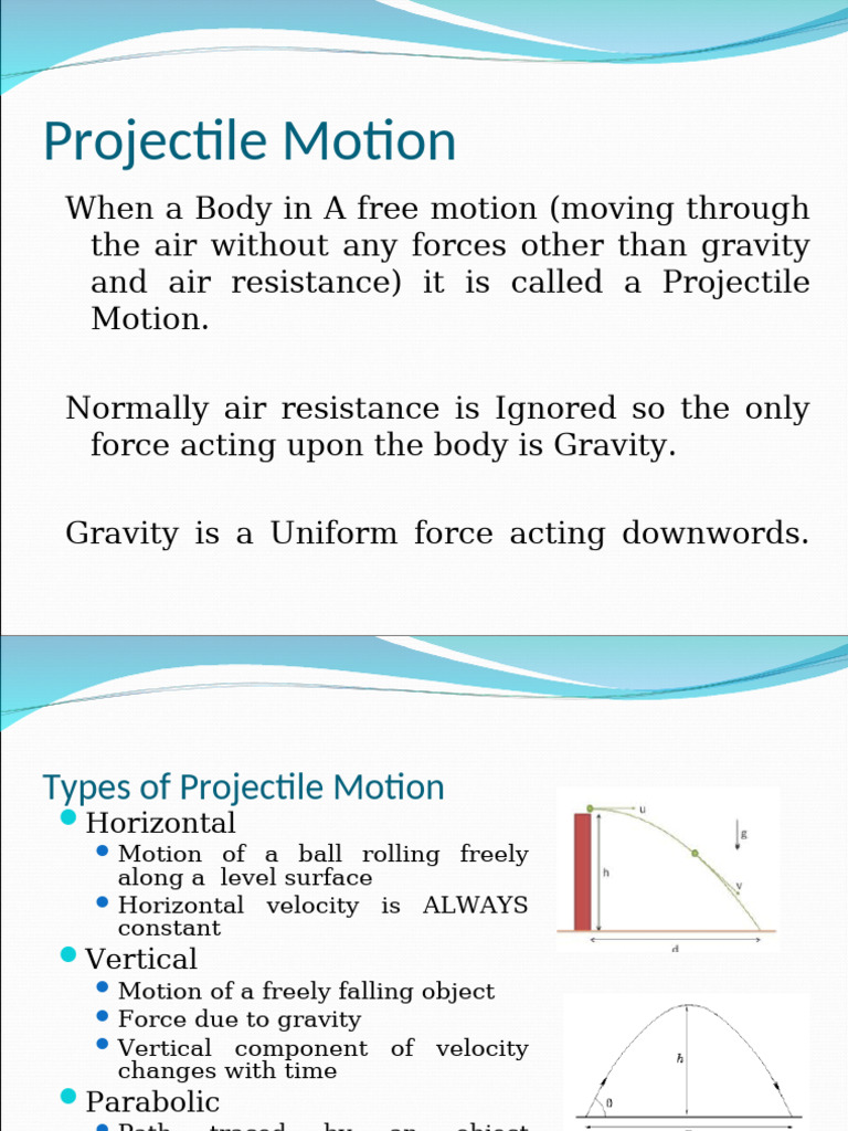 Projectile Motion +center of Mass | PDF | Force | Acceleration