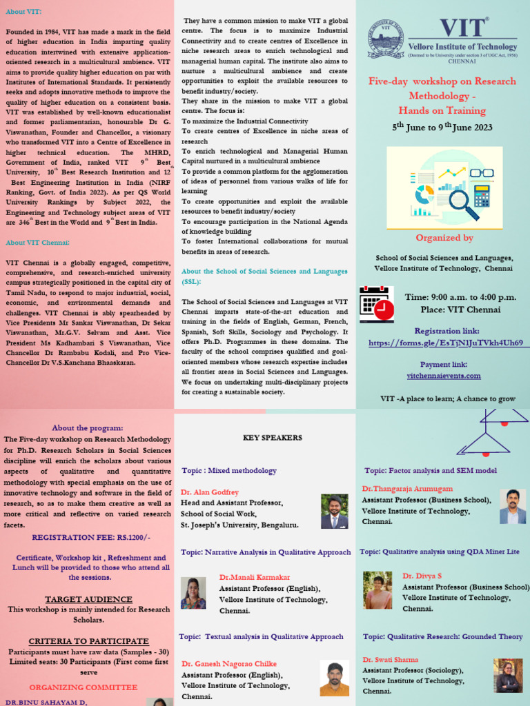 Research Methodology Workshop Brochure-2023 | PDF | Social Sciences | Qualitative Research