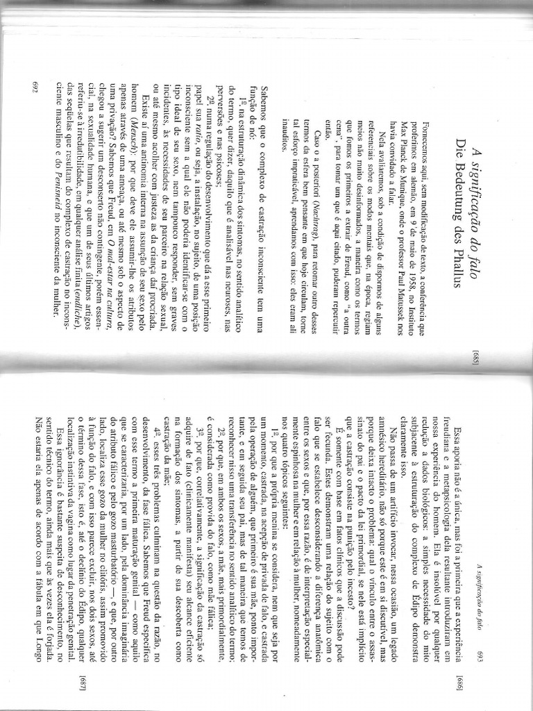 Significacao Do Falo | PDF