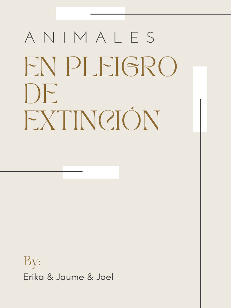 Ainimales en Peligro de Extinción | PDF | Osos | Especie en peligro