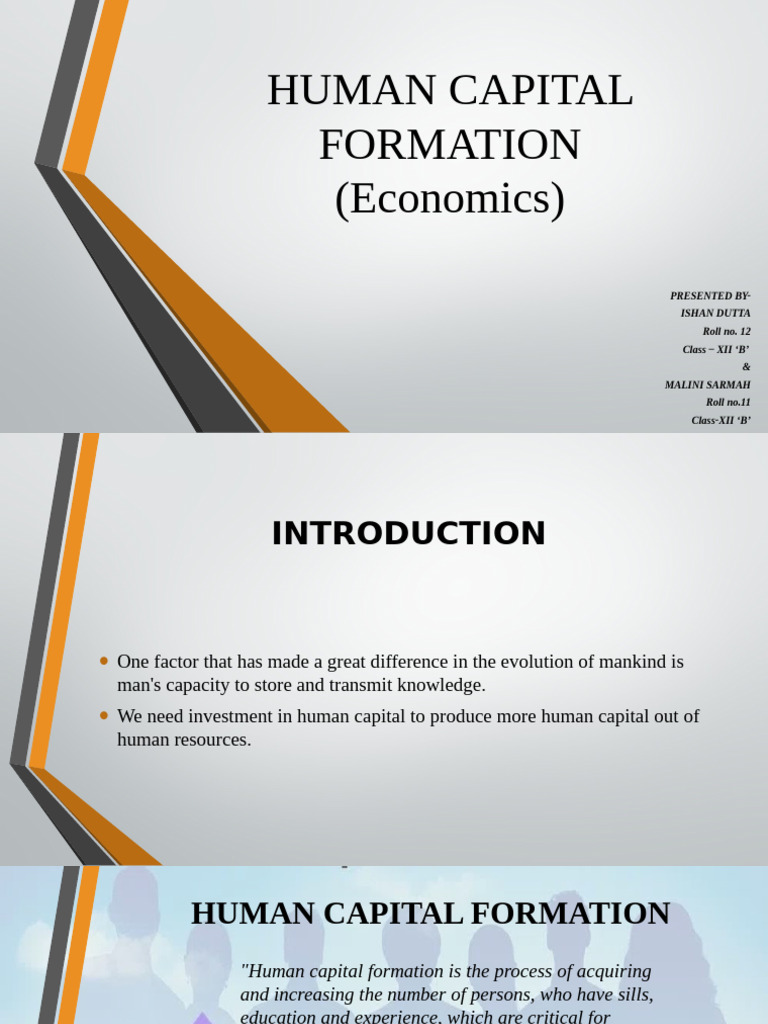 Human Capital Formation-1 | PDF | Literacy | Human Capital