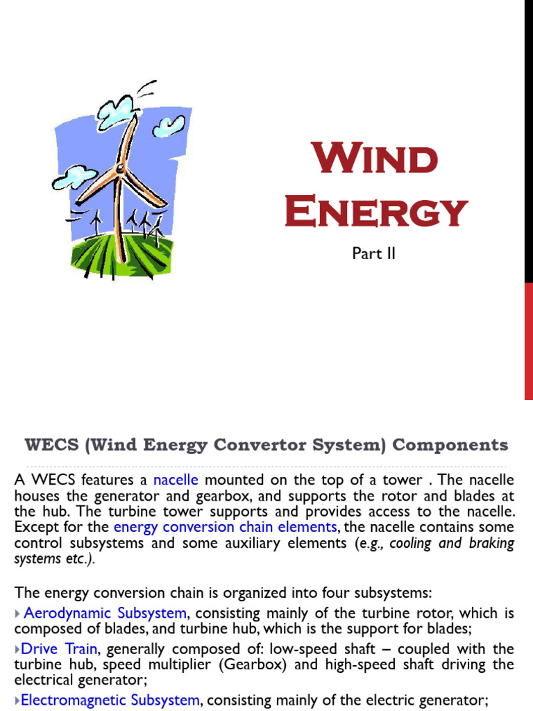 Wind Energy Convertor System Components | PDF | Electric Generator | Wind Turbine