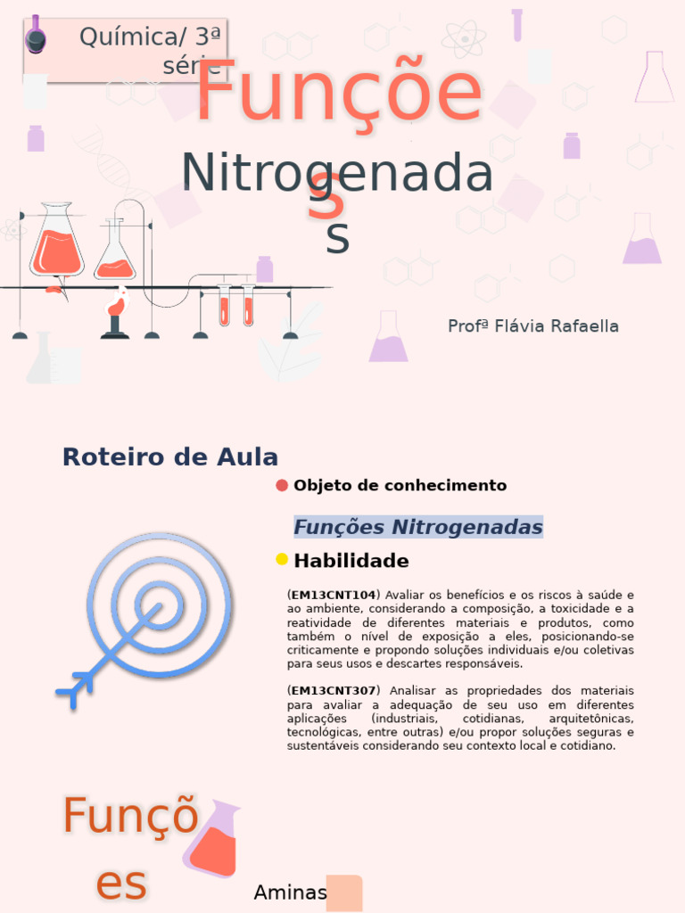 Aula 06 Funções Nitrogenadas - 2024 | PDF | Amina | Amida