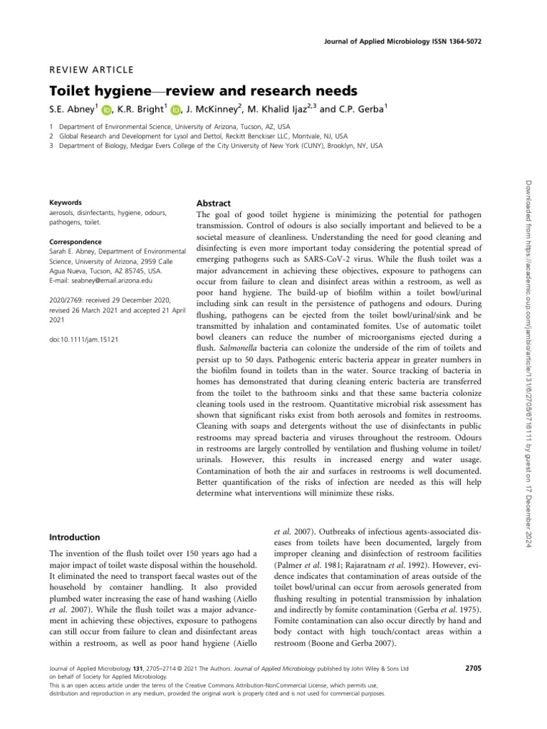Toilet Hygiene: Risks and Solutions | PDF | Infection | Hygiene