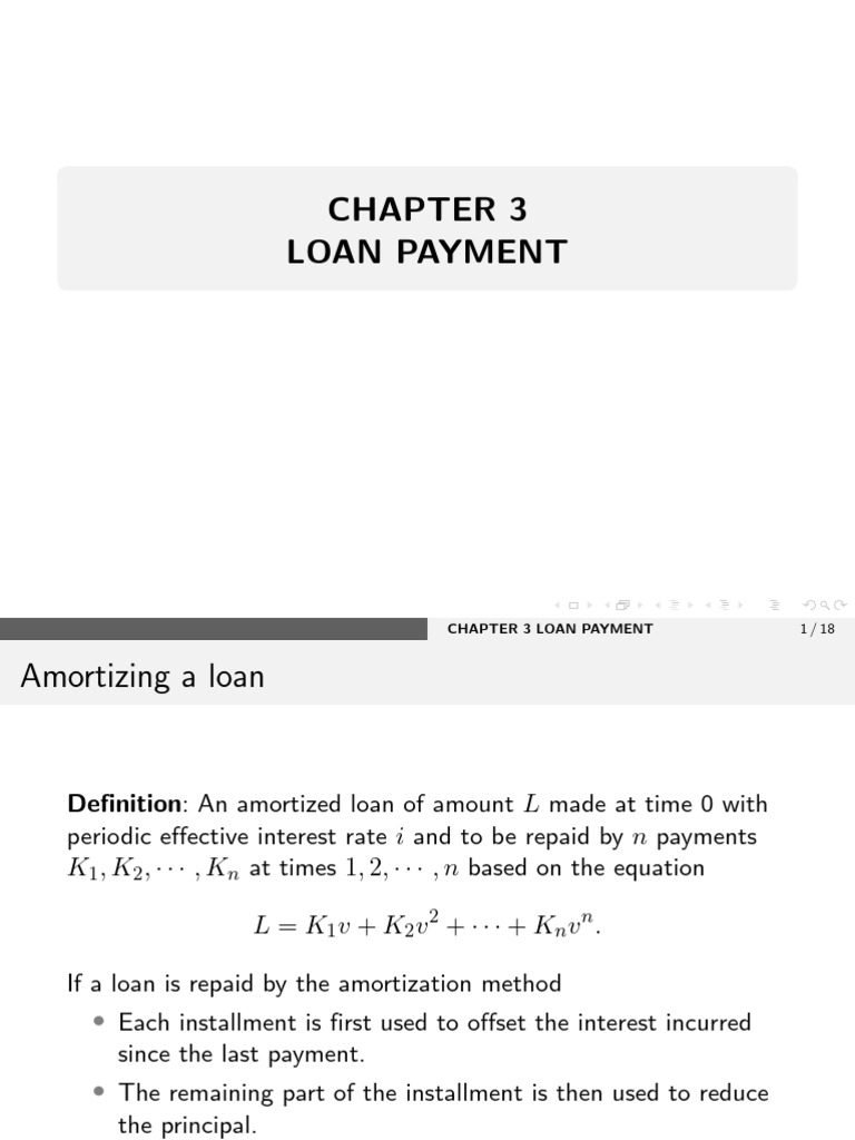 Module 3- Loan payment | PDF | Refinancing | Loans