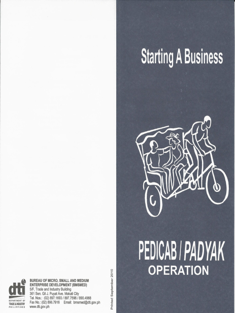 Starting A Business Pedicab Padyak Operation | PDF