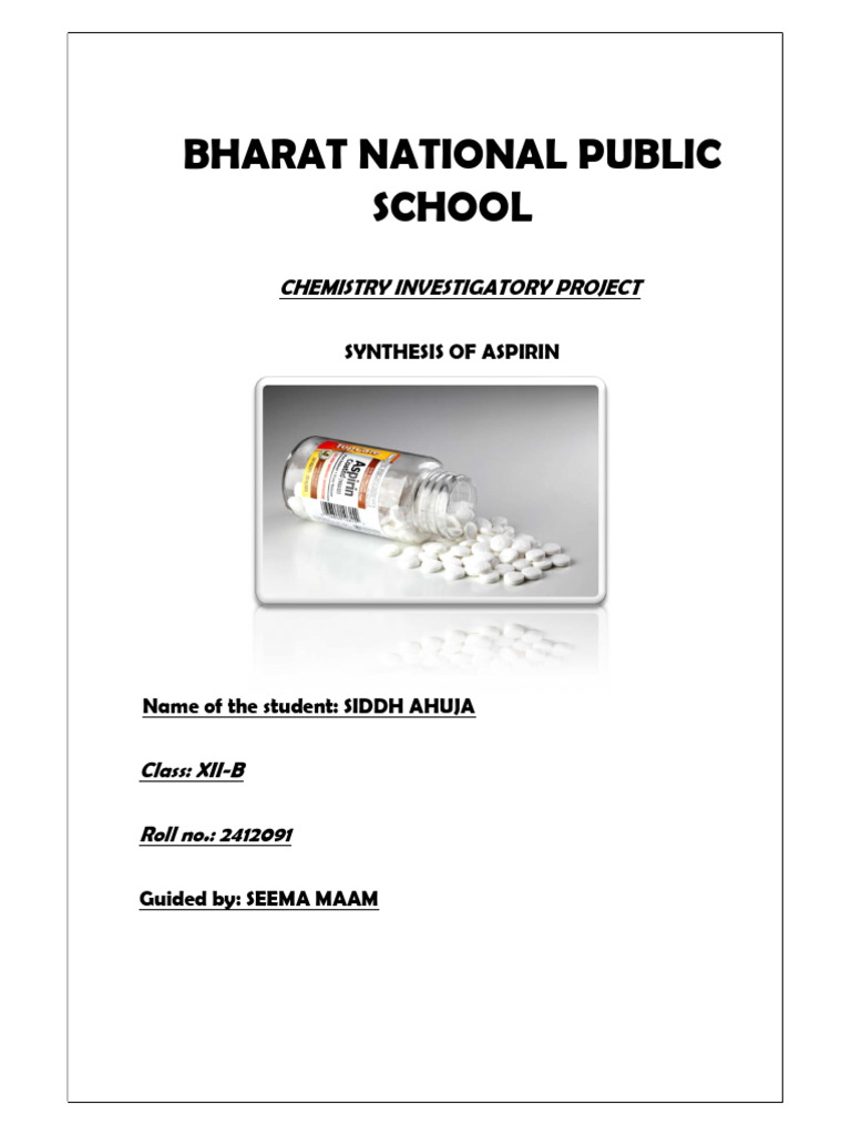 Siddh Chemistry | PDF | Aspirin