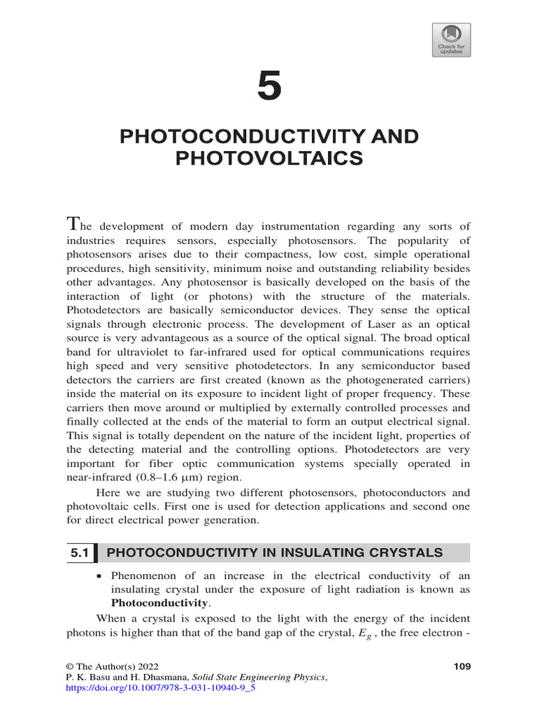 Ch5_Solid State Engineering Physics-Springer (2022) | PDF | Solar Cell | P–N Junction