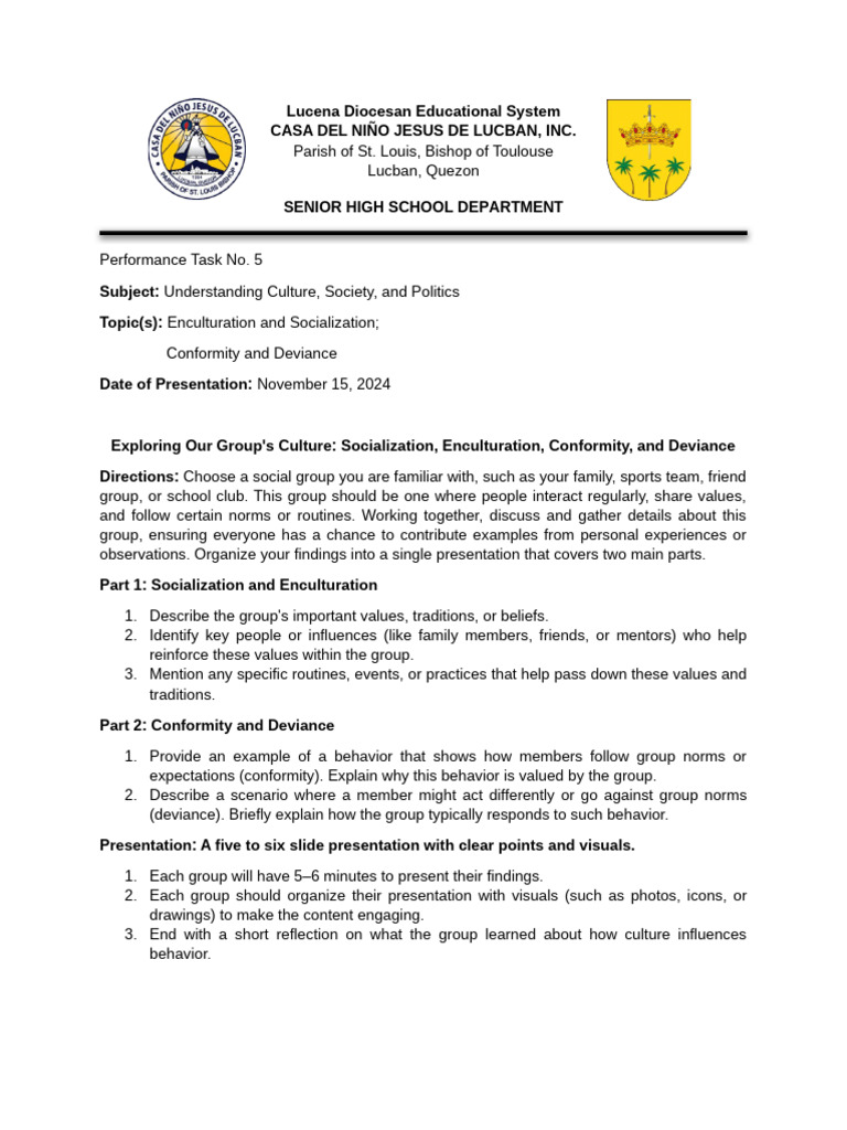 5-PeTa UCSP | PDF | Socialization | Deviance (Sociology)