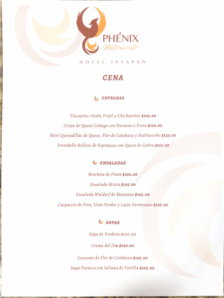Menú de La Cena. | PDF