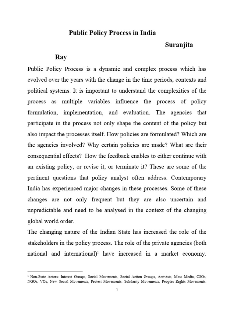 policy process | PDF | Policy | Political Science