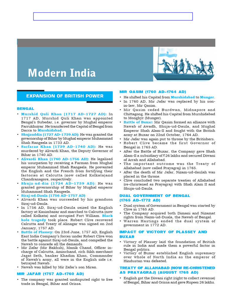 Mahesh Barnwal Ncert Modern History Notes | PDF | British India ...