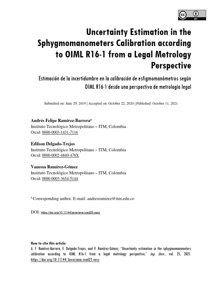 Uncertainty_Estimation_in_the_Sphygmoman | PDF | Science | Metrología