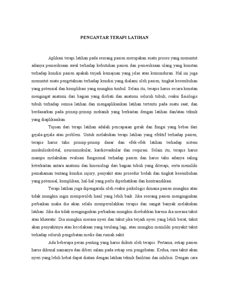 Terapi Latihan | PDF