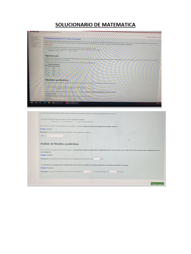 Solucionario de Matematica | PDF