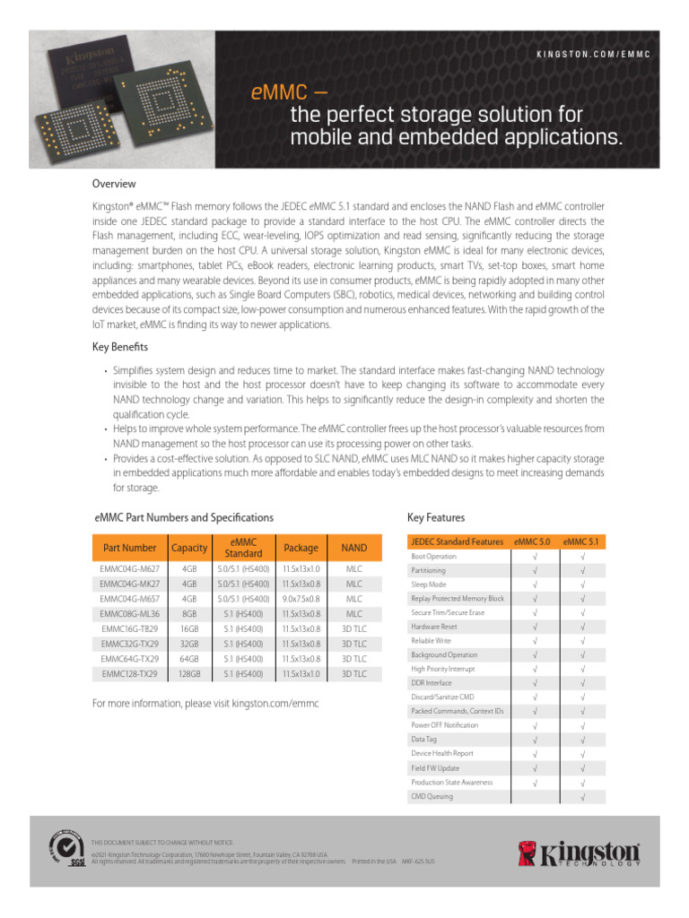 EMMC | PDF | Flash Memory | Embedded System