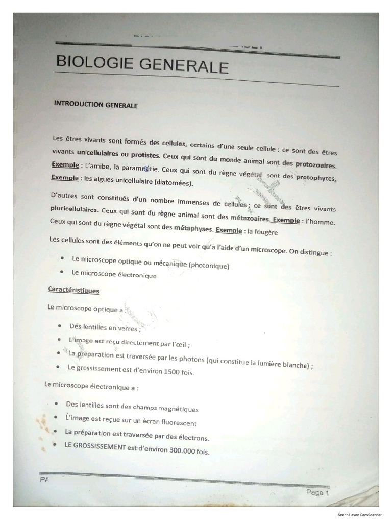 biologie 1 | PDF