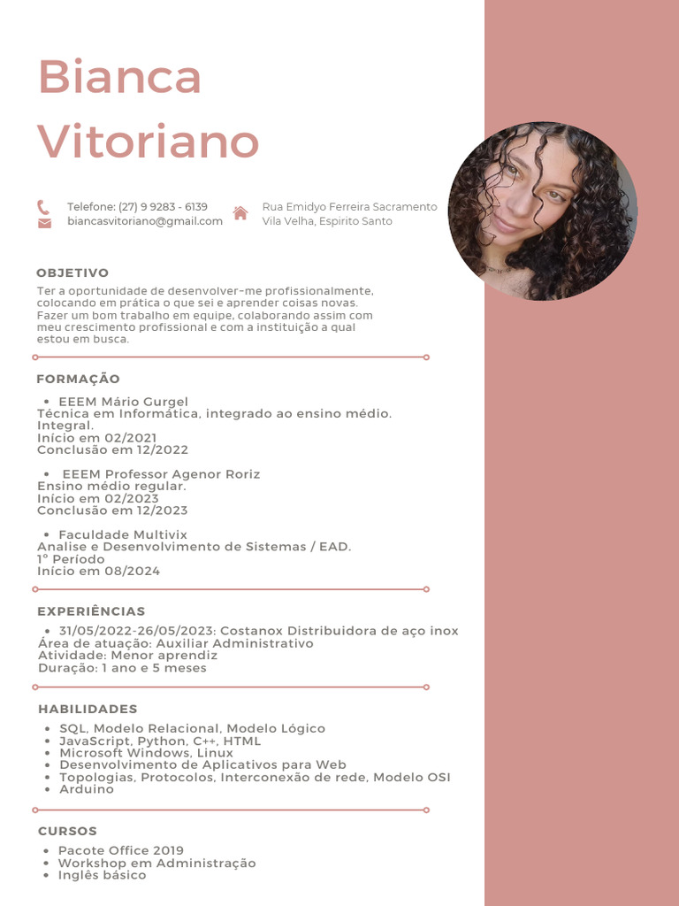 Curriculo Bianca-1 | PDF