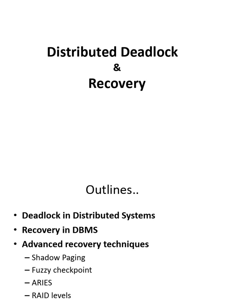 Distributed Deadlock & Recovery | PDF | Computer Data | Computer ...