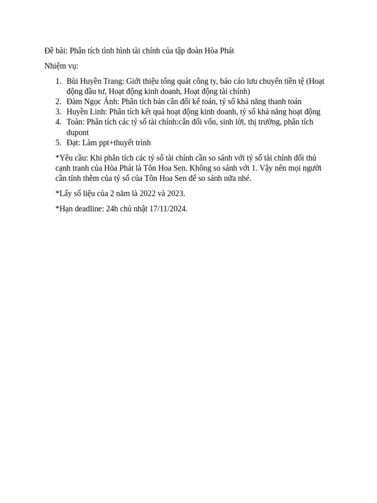 Nhiệm vụ QTTC | PDF