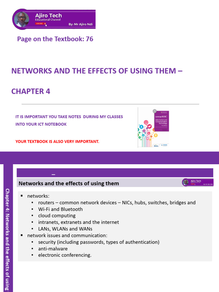Chapter4 Networksandtheeffectsofusingthem 241011180634 4ef4c01e | PDF | Computer Network ...