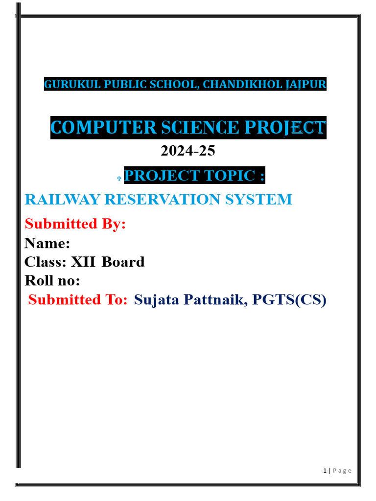 CS Project 2023 24 New 1 | PDF | User (Computing) | Databases