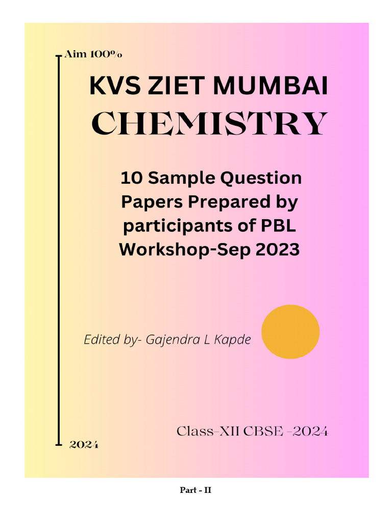 012 - Sample QP - 2024 (Revised) Part II | PDF | Redox | Chemical Reactions