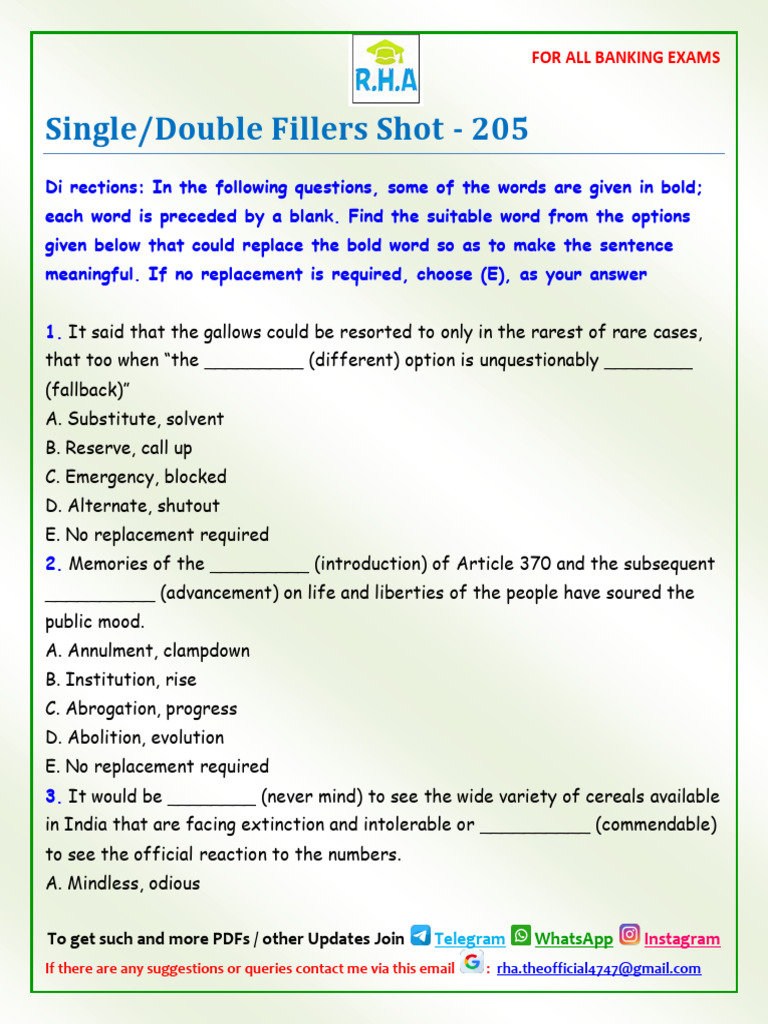 Single Double Fillers Shot - 205 | PDF
