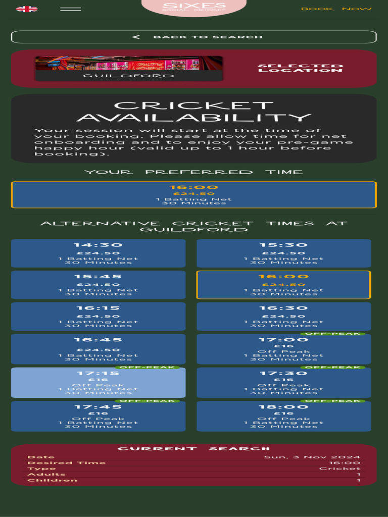 Book Cricket Nets in Guildford | PDF | Cricket | Ball And Bat Games