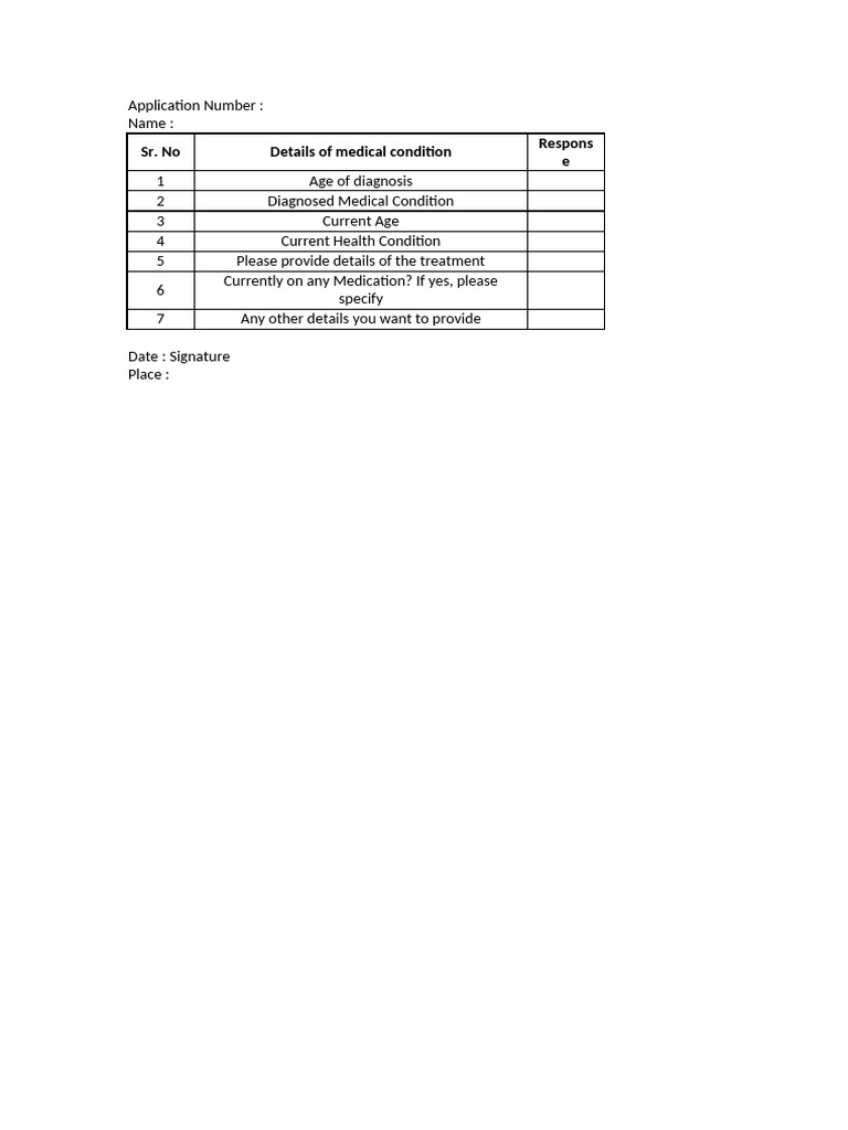 Family Health Questionnaire | PDF