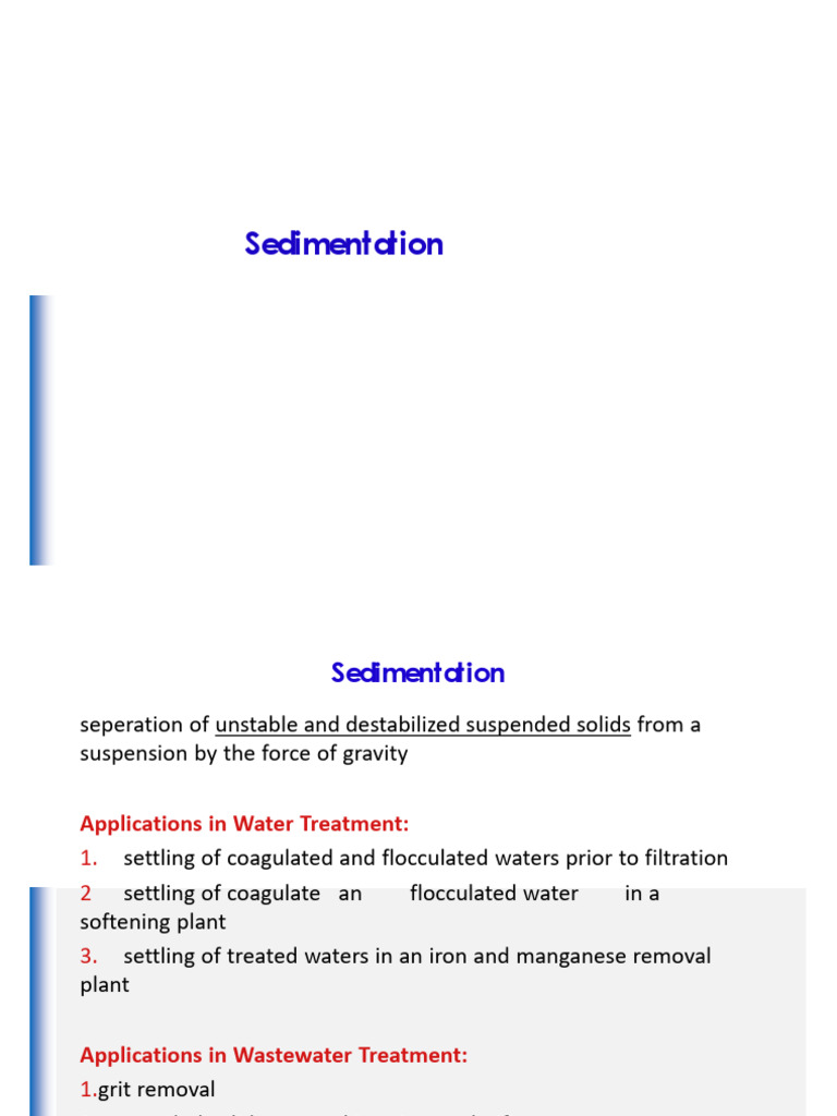 Lecture 4 Sedimentation | PDF | Chemical Engineering | Soft Matter