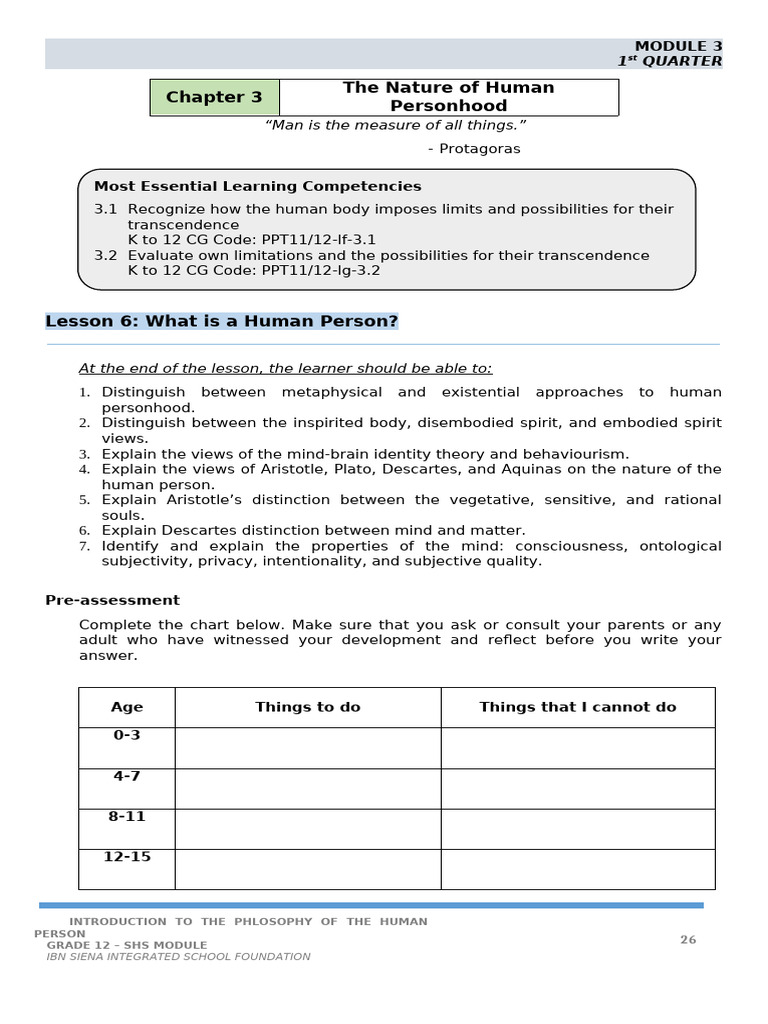 PHILO_Module_3 | PDF | Soul | Mind