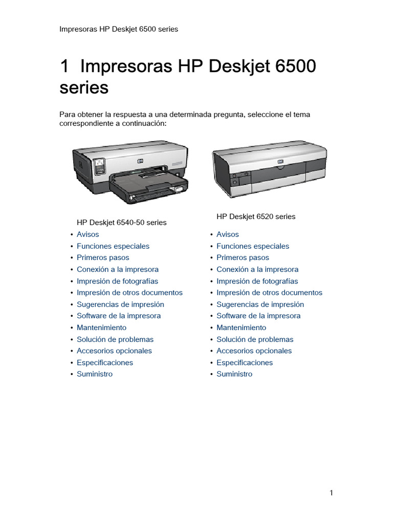 HP Deskjet 6540 | PDF | Impresora (Computación) | Red de computadoras