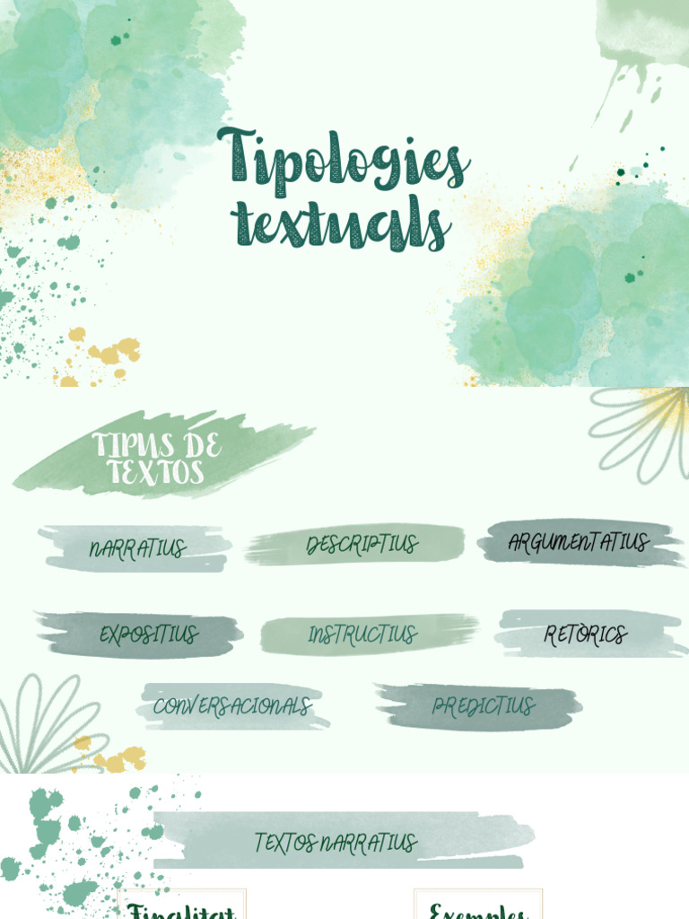 Tipologies Textuals | PDF