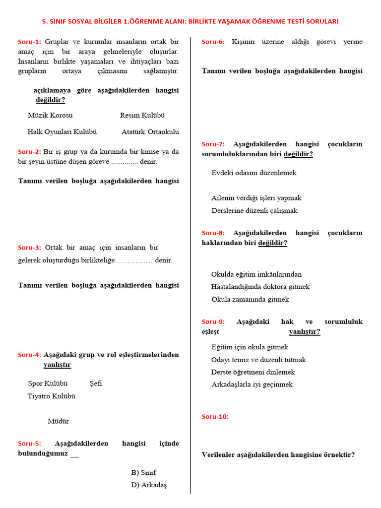 5.sinif-sosyal-bilgiler-1.ogrenme-alani-testi-birlikte-yasamak | PDF 5.sinif-sosyal-bilgiler-1.ogrenme-alani-testi-birlikte-yasamak | PDF