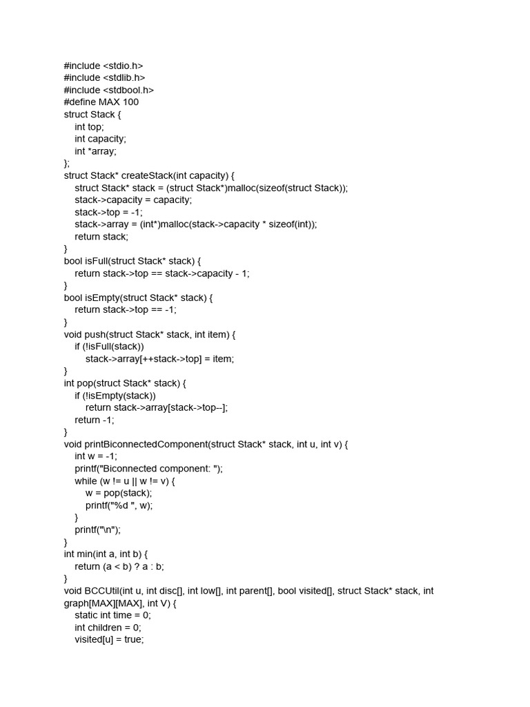 Bi Connected Components Pdf Models Of Computation Object Computer Science