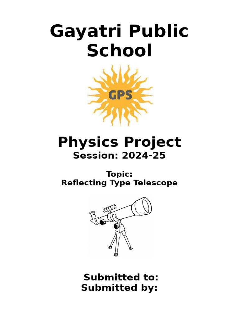 Physics Class 12th Project | PDF | Telescope | Mirror