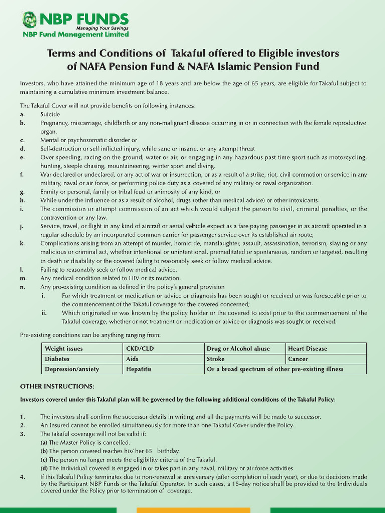 Takaful TNC | PDF